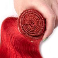 China Red Body Wave Remy Human Hair Bundles 10-28 Inch Sew In Weave Brazilian Bundle Deals for sale