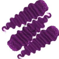 China Purple Loose Deep Wave Remy Human Hair Bundles 10-28 Inch Brazilian Sew In Weave for sale
