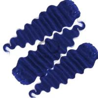 China Blue Loose Deep Wave Remy Human Hair Bundles 10-28 Inch Brazilian Sew In Weave 3 Bundles for sale