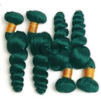China Green Loose Wave Remy Human Hair Bundles 10-28 Inch Sew In Weave Brazilian Bundle Deals for sale