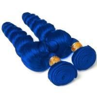 China Blue Loose Wave Remy Human Hair Bundles Sew In Weave Brazilian 10-28 Inch 3 Bundles for sale