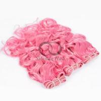 China Pink Water Wave Remy Human Hair Bundles 10-28 Inch Double Wefted Sew In Weave for sale