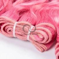 China Pink Water Wave Remy Human Hair Bundles 10-28 Inch Double Wefted Sew In Weave for sale