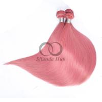 China Pink Straight Remy Human Hair Bundles 10-28 Inch Sew In Weave Brazilian Bundle Deals 3 Bundles for sale