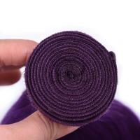 China Purple Straight Remy Human Hair Bundles 10-28 Inch Sew In Weave Brazilian Bundle Deals 3 Bundles Per Set for sale