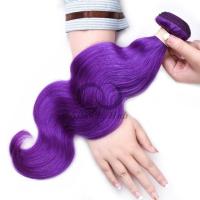 China Purple Body Wave Remy Human Hair Bundles 10-28 Inch Brazilian Sew In Weave for sale