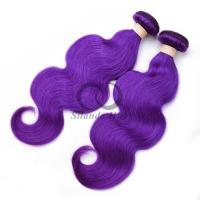 China Purple Body Wave Remy Human Hair Bundles 10-28 Inch Brazilian Sew In Weave for sale