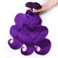 China Purple Body Wave Remy Human Hair Bundles 10-28 Inch Brazilian Sew In Weave for sale