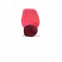 China Pink Straight Remy Human Hair Bundles 10-28 Inch Sew In Weave Brazilian Bundle Deals for sale