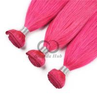 China Pink Straight Remy Human Hair Bundles 10-28 Inch Sew In Weave Brazilian Bundle Deals for sale