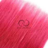China Pink Straight Remy Human Hair Bundles 10-28 Inch Sew In Weave Brazilian Bundle Deals for sale