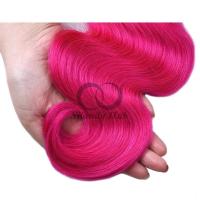 China Pink Body Wave Remy Human Hair Bundles 10-28 Inch Brazilian Sew In Weave 3 Bundles for sale