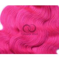 China Pink Body Wave Remy Human Hair Bundles 10-28 Inch Brazilian Sew In Weave 3 Bundles for sale