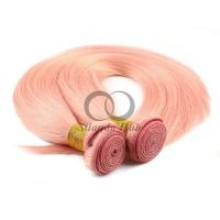 China Pink Straight Remy Human Hair Bundles 10-28 Inch Sew In Weave Brazilian Bundle Deals 3 Bundles Per Set for sale