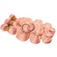China Pink Body Wave Remy Human Hair Bundles 10-28 Inch Brazilian Sew In Weave 3 Bundles for sale