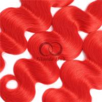 China Red Body Wave Remy Human Hair Bundles 3 Bundles Per Set 10 to 28 Inch for sale
