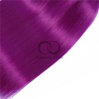 China Purple Straight Remy Human Hair Bundles Sew In Weave Brazilian 10-28 Inch 3 Bundles for sale