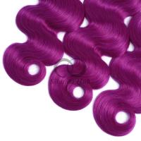 China Purple Body Wave Remy Human Hair Bundles 10-28 Inch Brazilian Sew In Weave 3 Bundles for sale