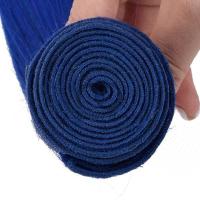 China Blue Straight Remy Human Hair Bundles 10-28 Inch Sew In Weave Brazilian Bundle Deals 3 Bundles Per Set for sale