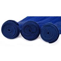 China Blue Straight Remy Human Hair Bundles 10-28 Inch Sew In Weave Brazilian Bundle Deals 3 Bundles Per Set for sale