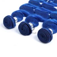 China Blue Body Wave Remy Human Hair Bundles 3 Bundles Per Set 10 to 28 Inch Sew In Weave Brazilian for sale