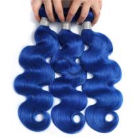 China Blue Body Wave Remy Human Hair Bundles 3 Bundles Per Set 10 to 28 Inch Sew In Weave Brazilian for sale