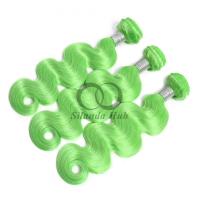 China Green Body Wave Remy Human Hair Bundles 10-28 Inch Sew In Weave Brazilian Bundle Deals for sale