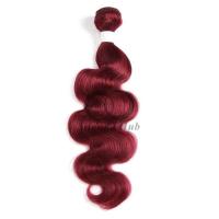 China Burgundy Body Wave Remy Human Hair Bundles 10-28 Inch Brazilian Sew In Weave for sale