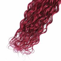 China Burgundy Water Wave Remy Human Hair Bundles 10-28 Inch 3 Bundles Per Set for sale