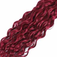 China Burgundy Water Wave Remy Human Hair Bundles 10-28 Inch 3 Bundles Per Set for sale