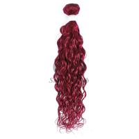China Burgundy Water Wave Remy Human Hair Bundles 10-28 Inch 3 Bundles Per Set for sale