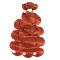 China Ginger Orange Body Wave Remy Human Hair Bundles 10-28 Inch Brazilian Weave 3 Bundles Set for sale