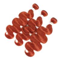 China Ginger Orange Body Wave Remy Human Hair Bundles 10-28 Inch Brazilian Weave 3 Bundles Set for sale