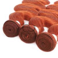 China Ginger Orange Body Wave Remy Human Hair Bundles 10-28 Inch Brazilian Weave 3 Bundles Set for sale