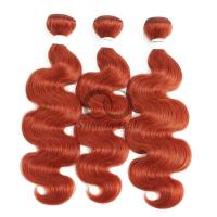 China Ginger Orange Body Wave Remy Human Hair Bundles 10-28 Inch Brazilian Weave 3 Bundles Set for sale