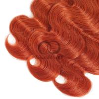 China Ginger Orange Body Wave Remy Human Hair Bundles 10-28 Inch Brazilian Weave 3 Bundles Set for sale
