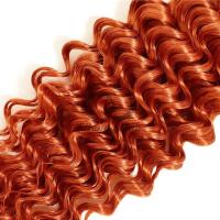 China Ginger Orange Deep Wave Remy Human Hair Bundles 10-28 Inch Brazilian Sew In Weave 3 Bundles Per Set for sale