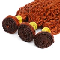 China Ginger Orange Kinky Curly Remy Human Hair Bundles 10-28 Inch Sew In Weave Brazilian Bundle Deals for sale