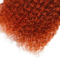 China Ginger Orange Kinky Curly Remy Human Hair Bundles 10-28 Inch Sew In Weave Brazilian Bundle Deals for sale