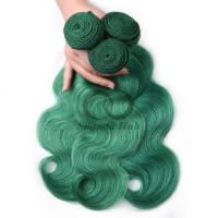 China Green Body Wave Remy Human Hair Bundles 10-28 Inch Double Wefted Sew In Weave for sale
