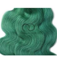 China Green Body Wave Remy Human Hair Bundles 10-28 Inch Double Wefted Sew In Weave for sale