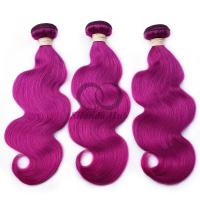 China Purple Body Wave Remy Human Hair Bundles 3 Bundles Per Set 10-28 Inch Brazilian Sew In Weave for sale