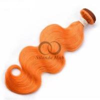 China Orange Body Wave Remy Human Hair Bundles Sew In Weave Brazilian 3 Bundles 10-28 Inch for sale