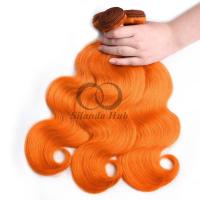 China Orange Body Wave Remy Human Hair Bundles Sew In Weave Brazilian 3 Bundles 10-28 Inch for sale