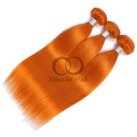 China Orange Straight Remy Human Hair Bundles Sew In Weave 10 to 28 Inch Brazilian Bundle Deals for sale