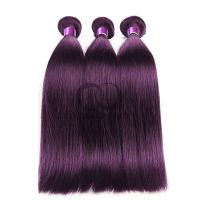 China Purple Straight Remy Human Hair Bundles 10-28 Inch Sew In Weave Brazilian Bundle Deals for sale