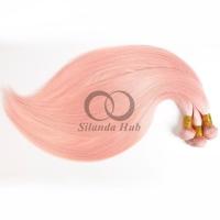 China Pink Straight Remy Human Hair Bundles Sew In Weave 10-28 Inch Brazilian Bundle Deals for sale