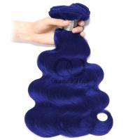 China Blue Body Wave Remy Human Hair Bundles Sew In Weave Brazilian 3 Bundles 10-28 Inch for sale