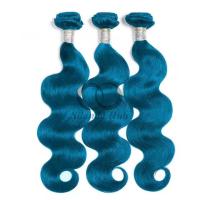 China Green Body Wave Remy Human Hair Bundles Sew In Weave Brazilian 3 Bundles 10-28 Inch for sale