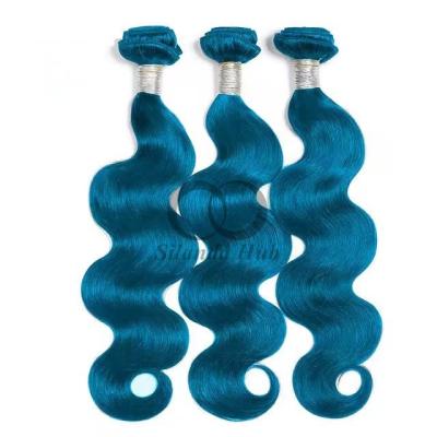 China Green Body Wave Remy Human Hair Bundles Sew In Weave Brazilian 3 Bundles 10-28 Inch for sale